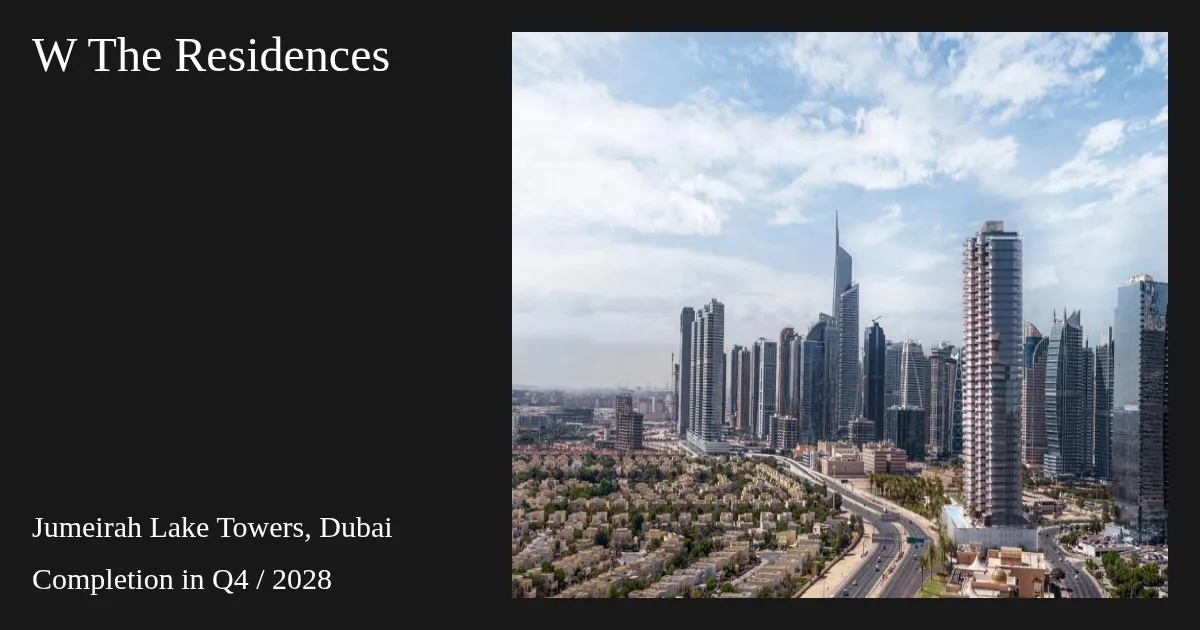 W The Residences by Signature Developers in Jumeirah Lake Towers, Dubai